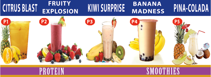 Protein Menu – Smoothie Bubble Tea & Coffee